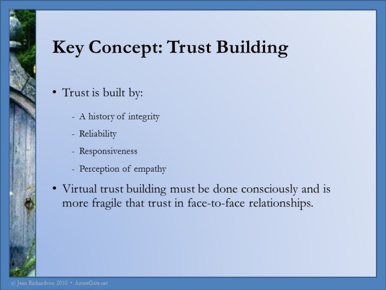 Trust Building and Trust Breaking - Azure Gate Consulting